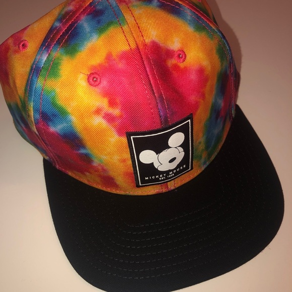 Neff | Accessories | Nwt Neff Disney Mickey Mouse Tie Dye Snapback Hat ...